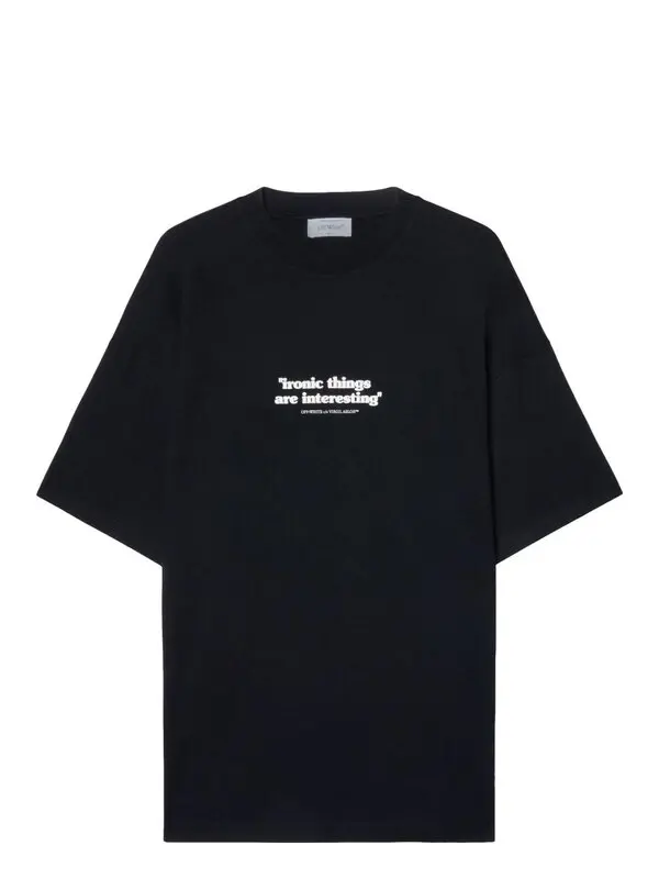 Off-White Ironic Quote-print Cotton T-shirt - Black