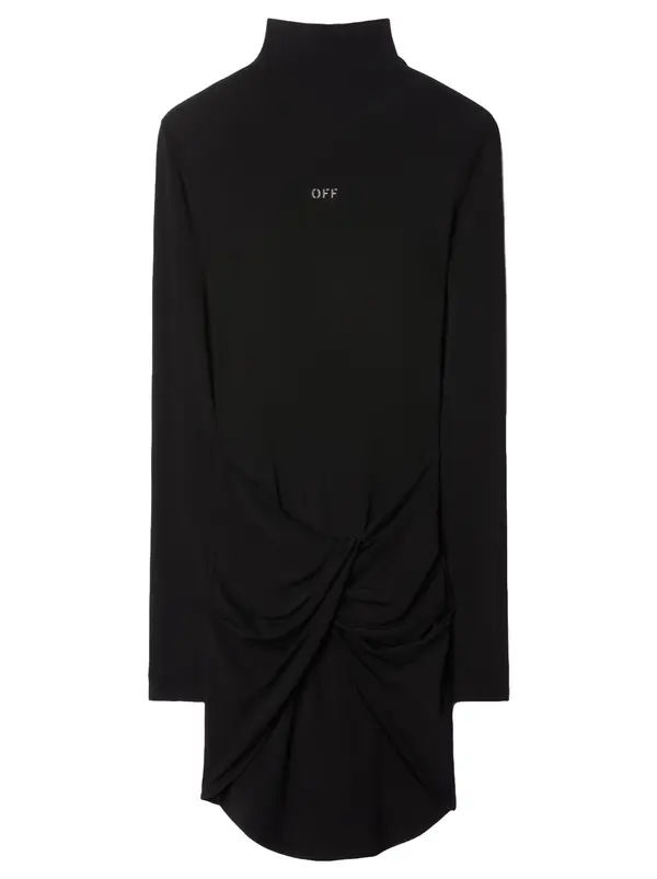 Off-White Twist-detail Mini Dress - Black
