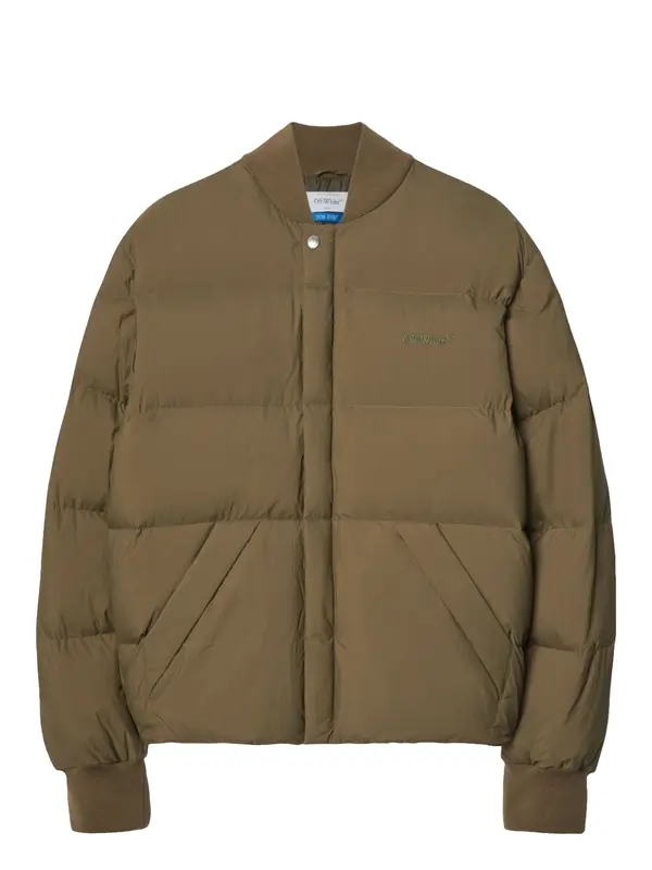 Off-White Arrow Puffer Jacket - Brown