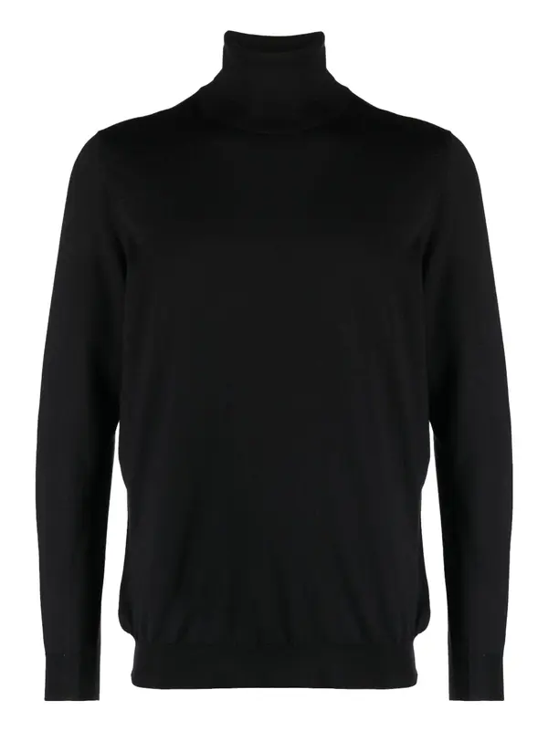 Kiton Roll-neck Fine-knit Jumper - Black