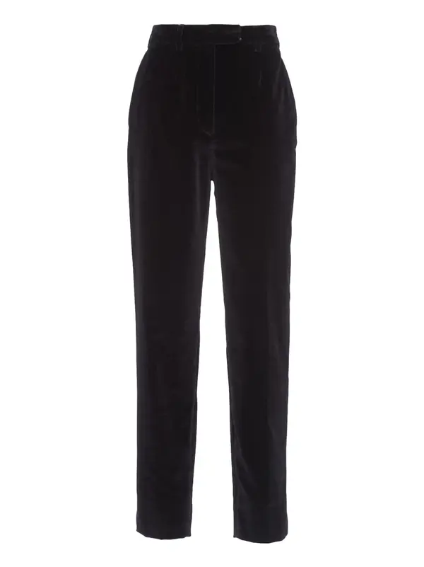 Prada Velvet Straight-leg Trousers - Black
