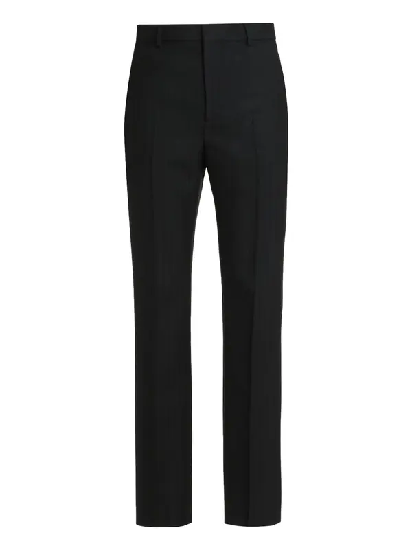 Saint Laurent Pressed-crease Pleated Trousers - Black