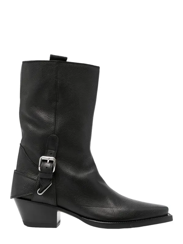 BOTTERO 55mm Leather Boots - Black
