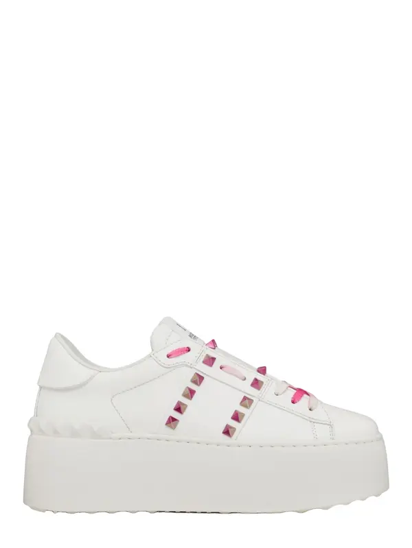 Valentino Garavani Rockstud Untitled Flatform Sneakers - White