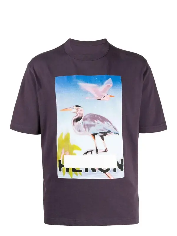 Heron Preston Censored Heron Cotton T-shirt - Purple