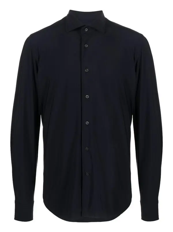 Corneliani Spread-collar Button-up Shirt - Blue