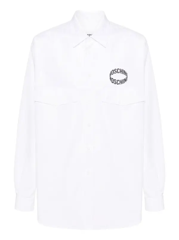 Moschino Logo-print Cotton Shirt - White