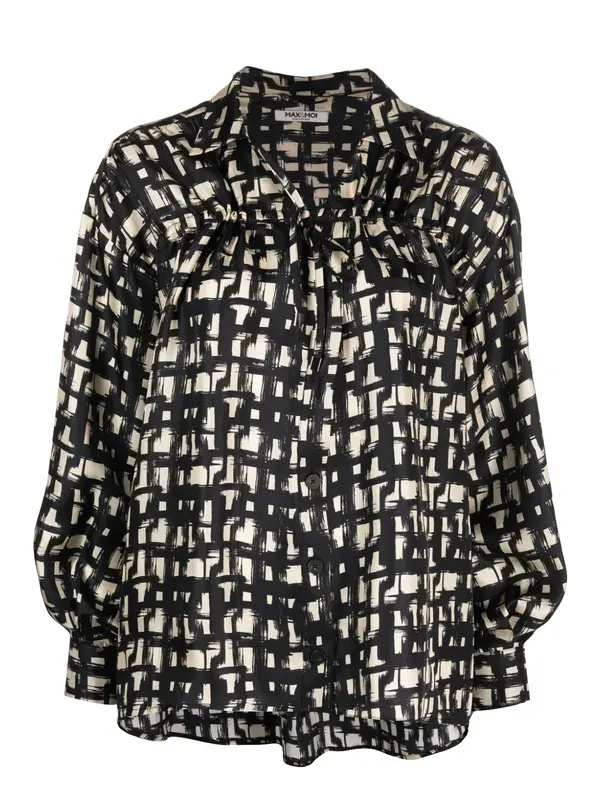 Max & Moi Lua Silk Blouse - Black