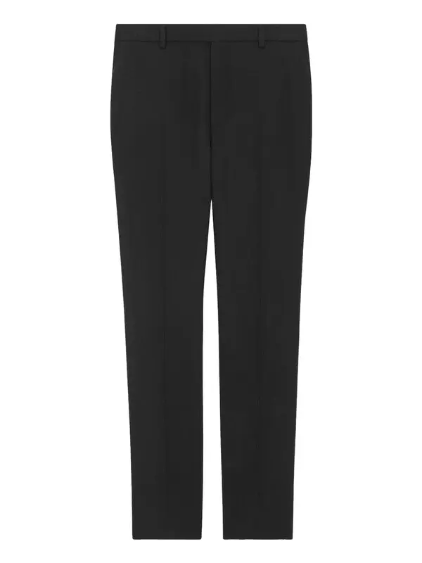Saint Laurent Straight-leg Virgin Wool Tailored Trousers - Black