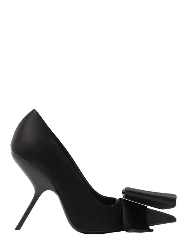 FERRAGAMO Asymmetric Bow 105mm Pumps - Black