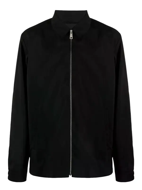 Prada Zip-up Wool Blend Shirt Jacket - Black