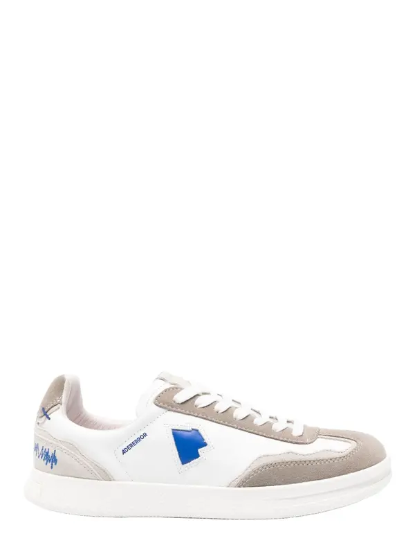 ADER ERROR Logo-embroidered Leather Sneakers - White