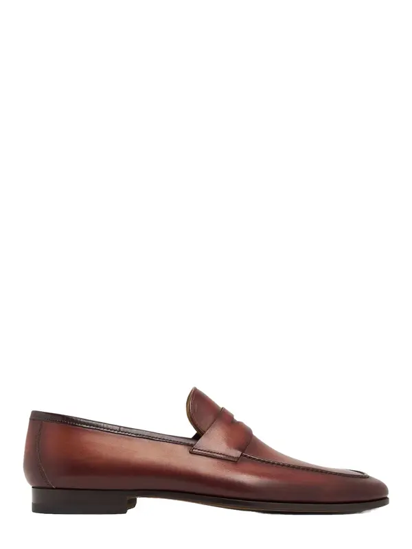 Magnanni Leather Penny Loafers - Brown