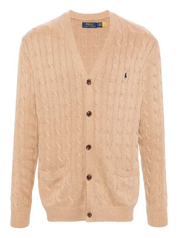 Polo Ralph Lauren Cable-knit Cotton Cardigan - Brown