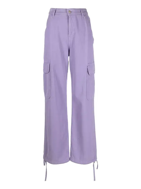 Moschino Logo-patch Cargo Trousers - Purple