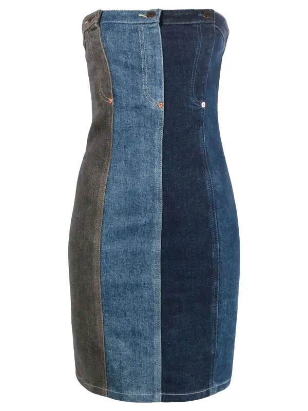 Moschino Layered Denim Dress - Blue