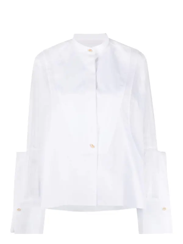 JIL SANDER Panelled Cotton Shirt - White