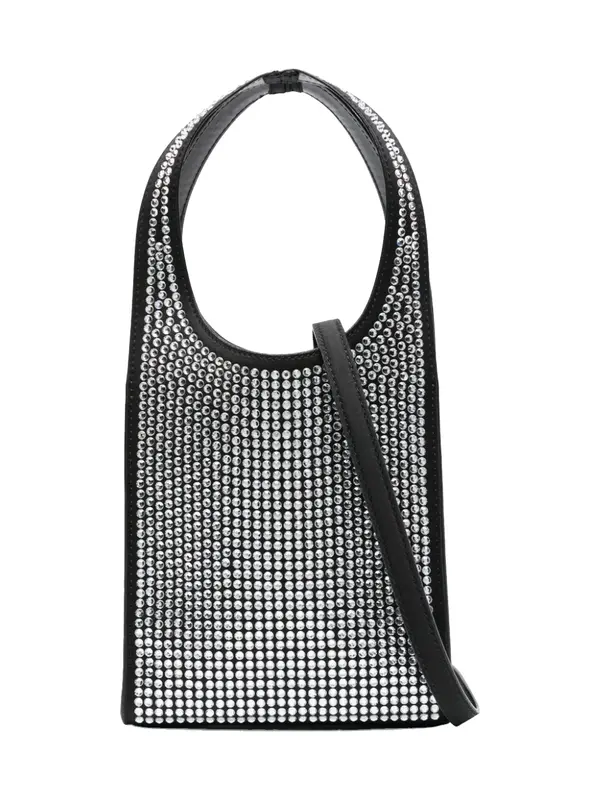 Coperni Mini Swipe Crystal-embellished Tote Bag - Black