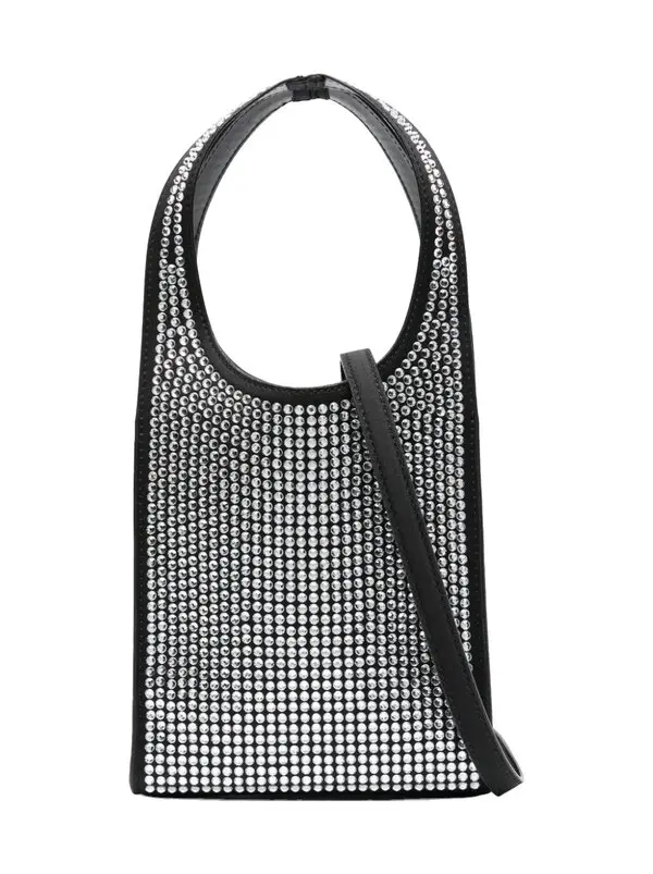 Coperni Mini Swipe Crystal-embellished Tote Bag - Black