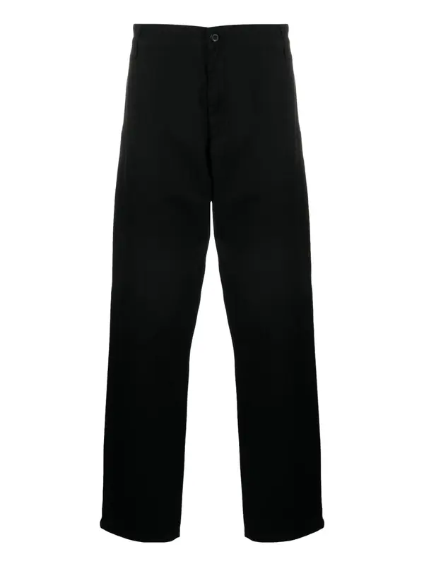 Carhartt Work In Progress Calder Mid-rise Wide-leg Twill Trousers - Black