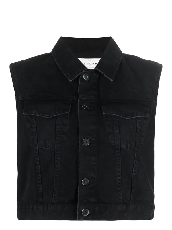 SLVRLAKE Caroline Denim Vest - Black