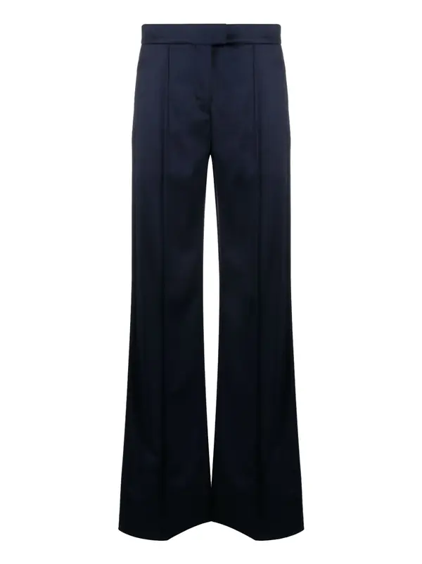 SA SU PHI Flared Wool Trousers - Blue