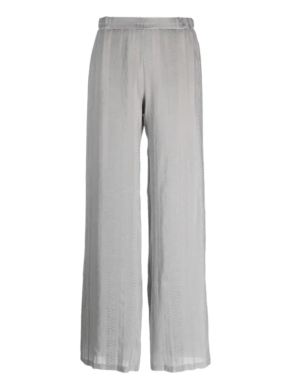 Zeus+dione High-waisted Wide-leg Trousers - Grey
