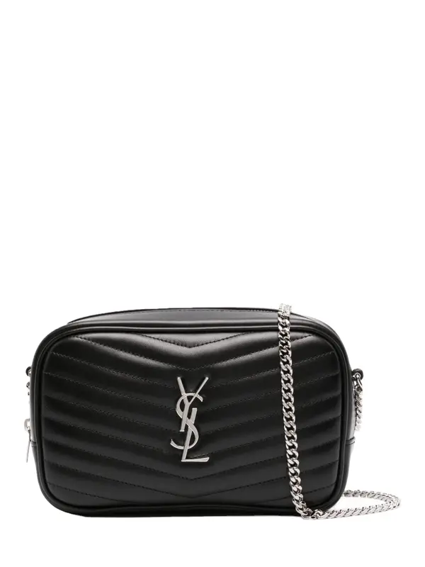 Saint Laurent Lou Mini Leather Bag - Black