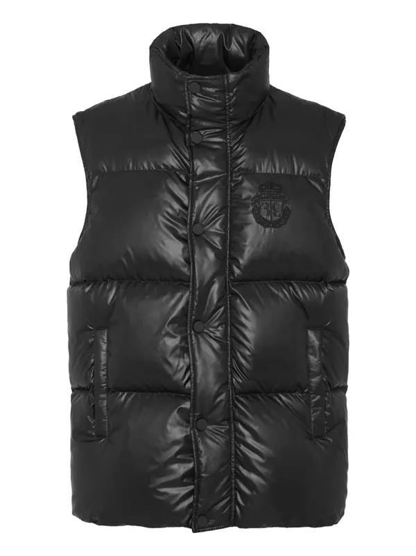 BILLIONAIRE Logo-embroidered Padded Gilet - Black