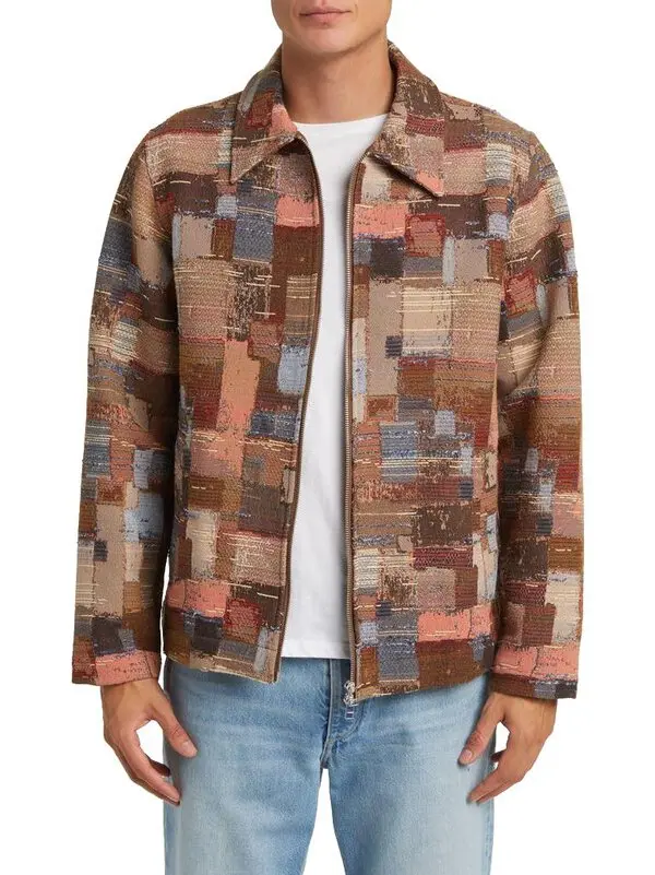 Nn07 Ivan 5240 Jacquard Jacket - Brown Multi