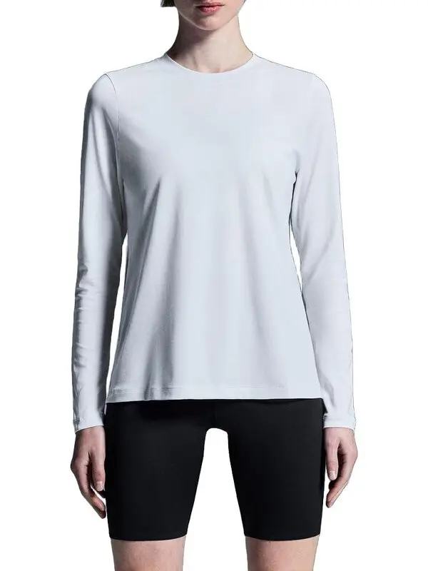On Focus Long Sleeve Performance T-shirt - White