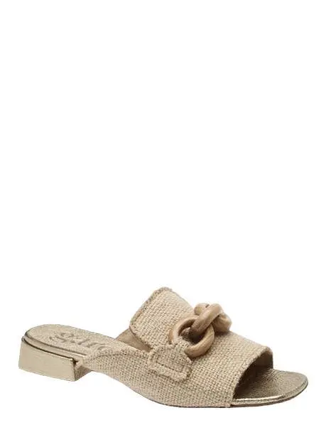 PEDRO GARCIA Enna Slide Sandal - Natural Burlap-oak