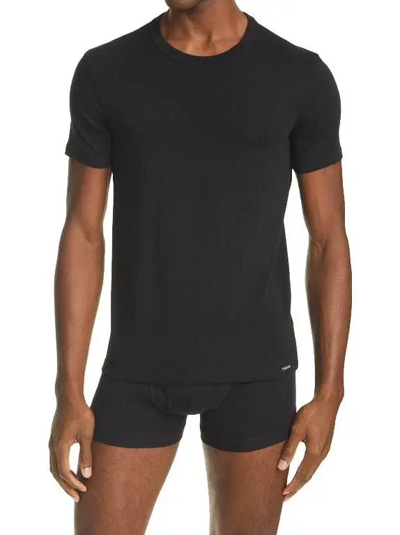 TOM FORD Cotton Jersey Crewneck T-shirt - Black