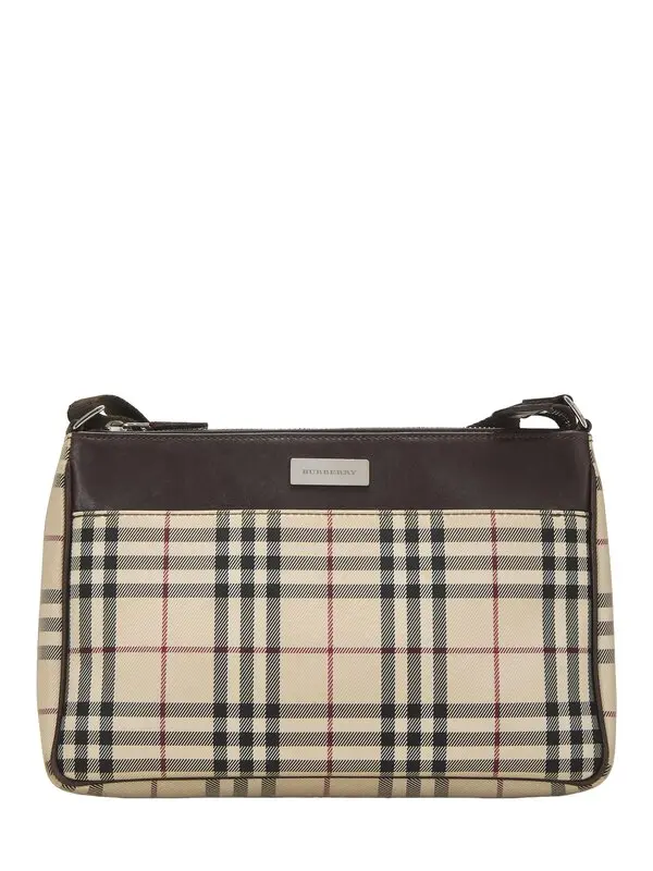 Burberry House Check Jacquard Crossbody - Brown