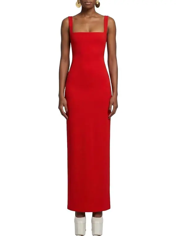 Solace London Square Neck Maxi Dress - Ruby