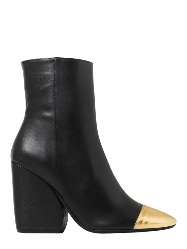 N° 21 Leather Ankle Boots - Gold