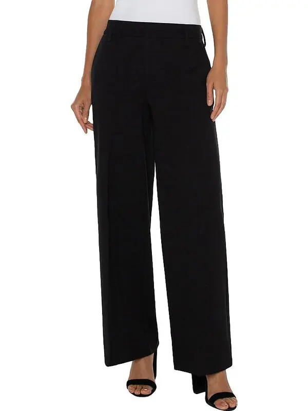 LIVERPOOL Kelsey High-rise Wide-leg Pants - Black