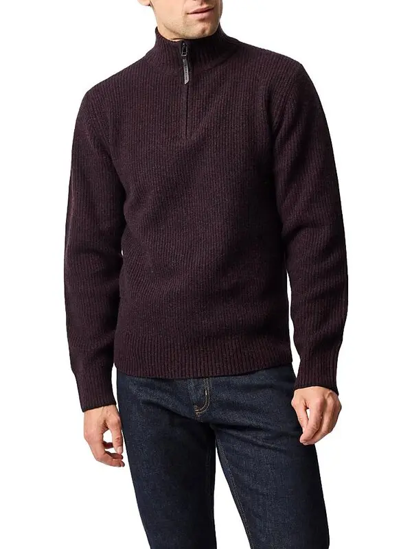 Rodd & Gunn Quarter Zip Sweater - Black Fig