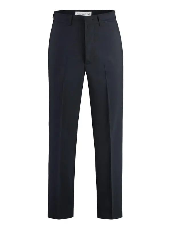 DEPARTMENT 5 E-motion Wool Blend Trousers - Blue