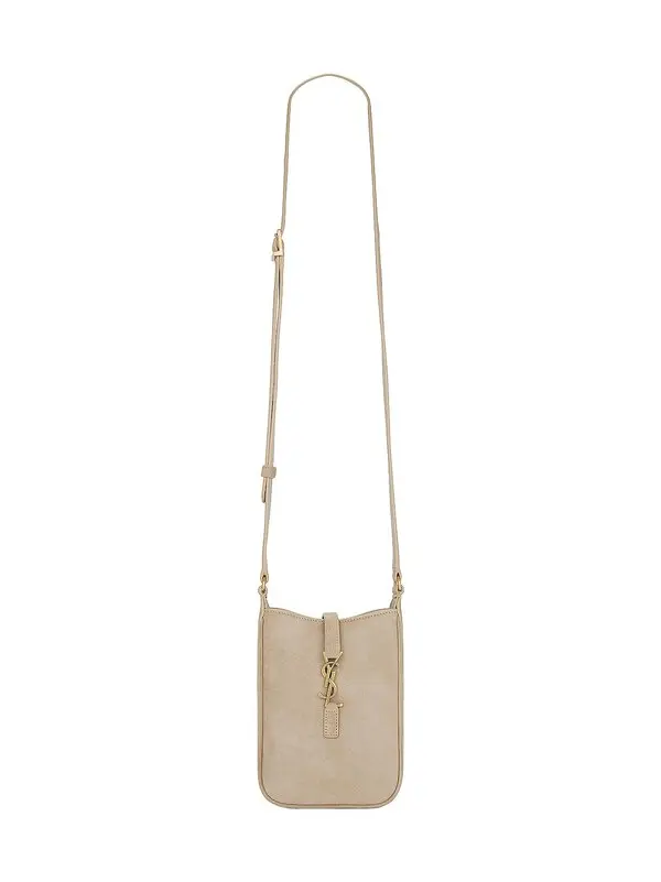 Saint Laurent Mini Le 5 A 7 Vertical Bag - Matt Gold