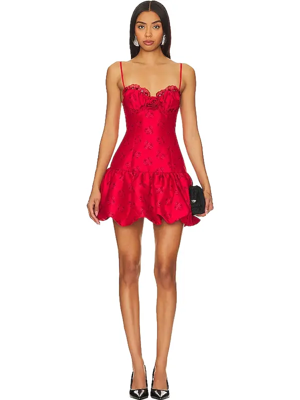 For Love & Lemons Annika Mini Dress - Red