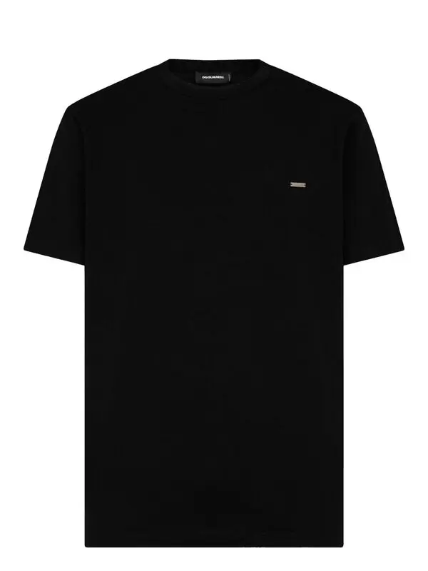 Dsquared2 Logo-plaque Cotton T-shirt - Black