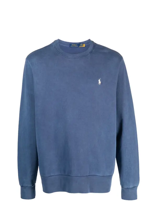 Polo Ralph Lauren Logo-embroidered Cotton Sweatshirt - Blue