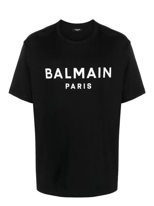 Balmain Logo-print Cotton T-shirt - Black