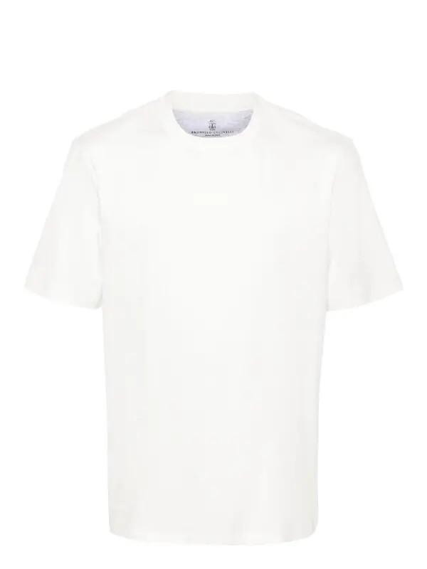 Brunello Cucinelli Crew-neck Cotton T-shirt - White