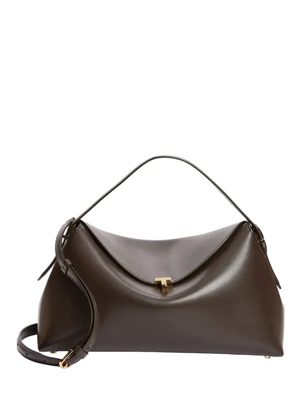 TOTEME T-lock Curve Shoulder Bag - Bark
