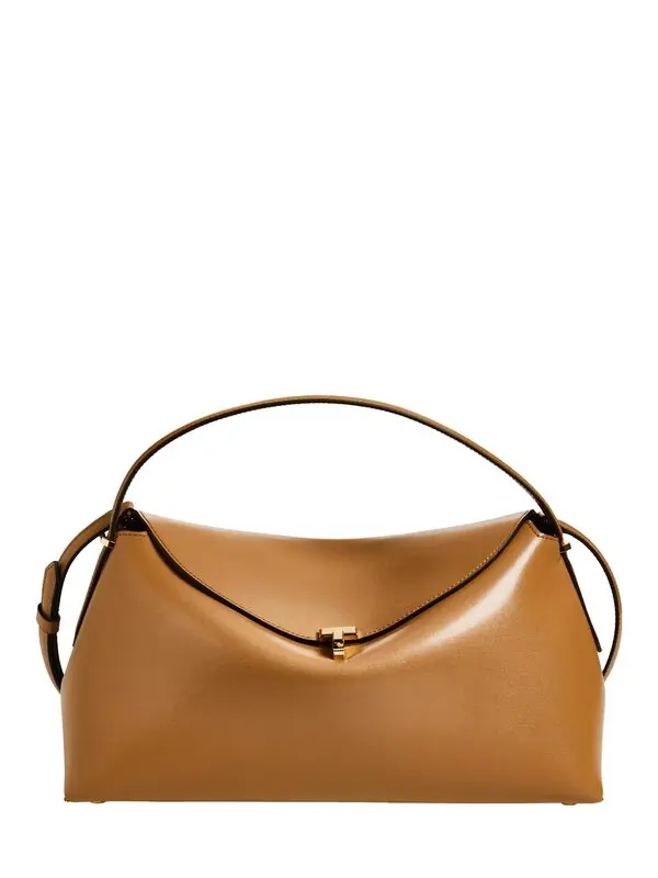 TOTÊME T-lock Curve Shoulder Bag - Camel