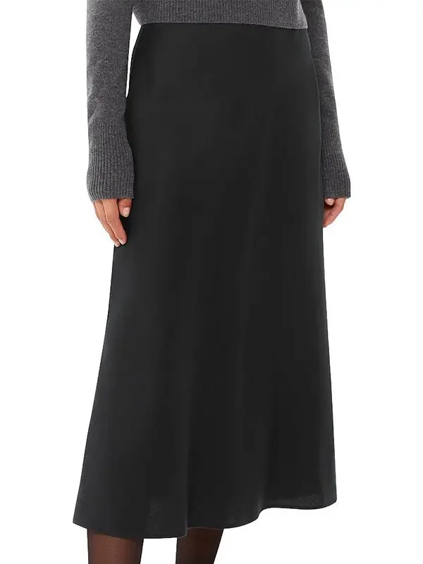 Whistles Louise Bias Cut Skirt - Black