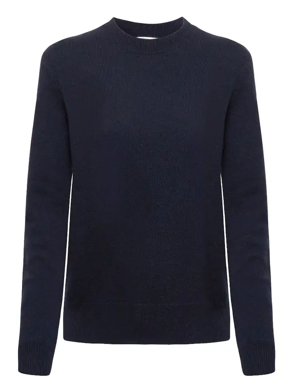Bottega Veneta Cashmere And Leather Sweater - Blue