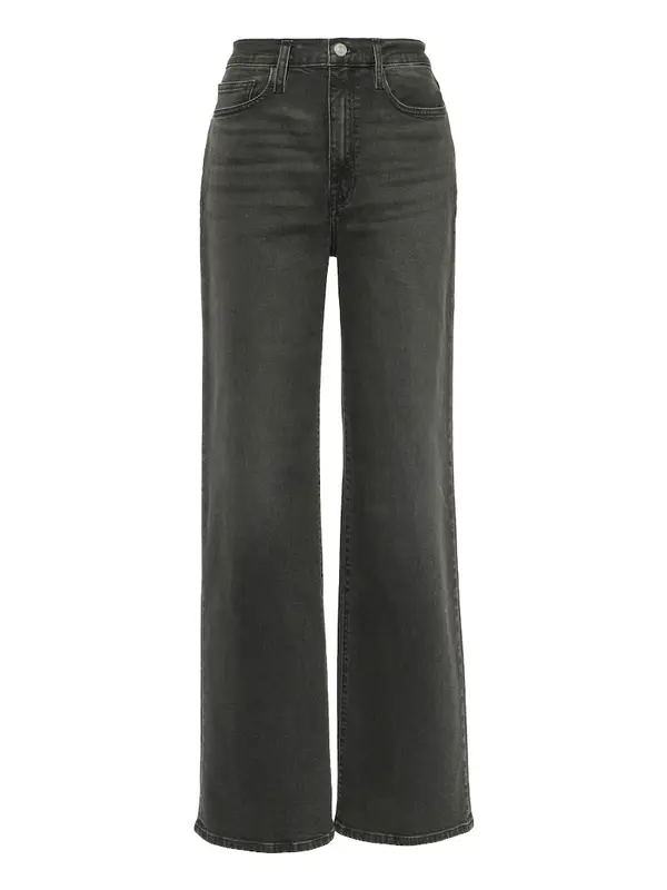 FRAME Le Jane Wide High-rise Wide-leg Jeans - Grey